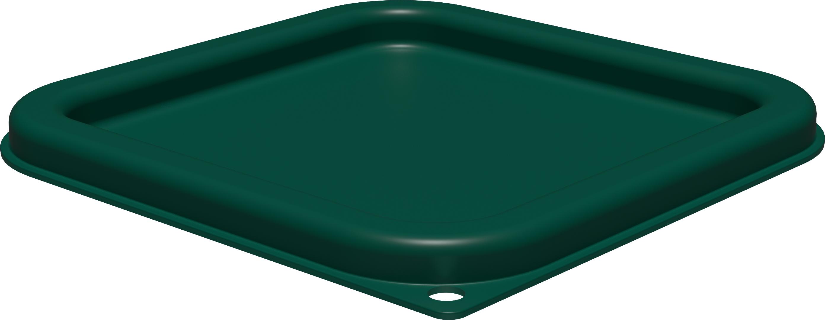 Square Lid For 2 & 4 Quart Kelly Green (01755) | Direct Supply