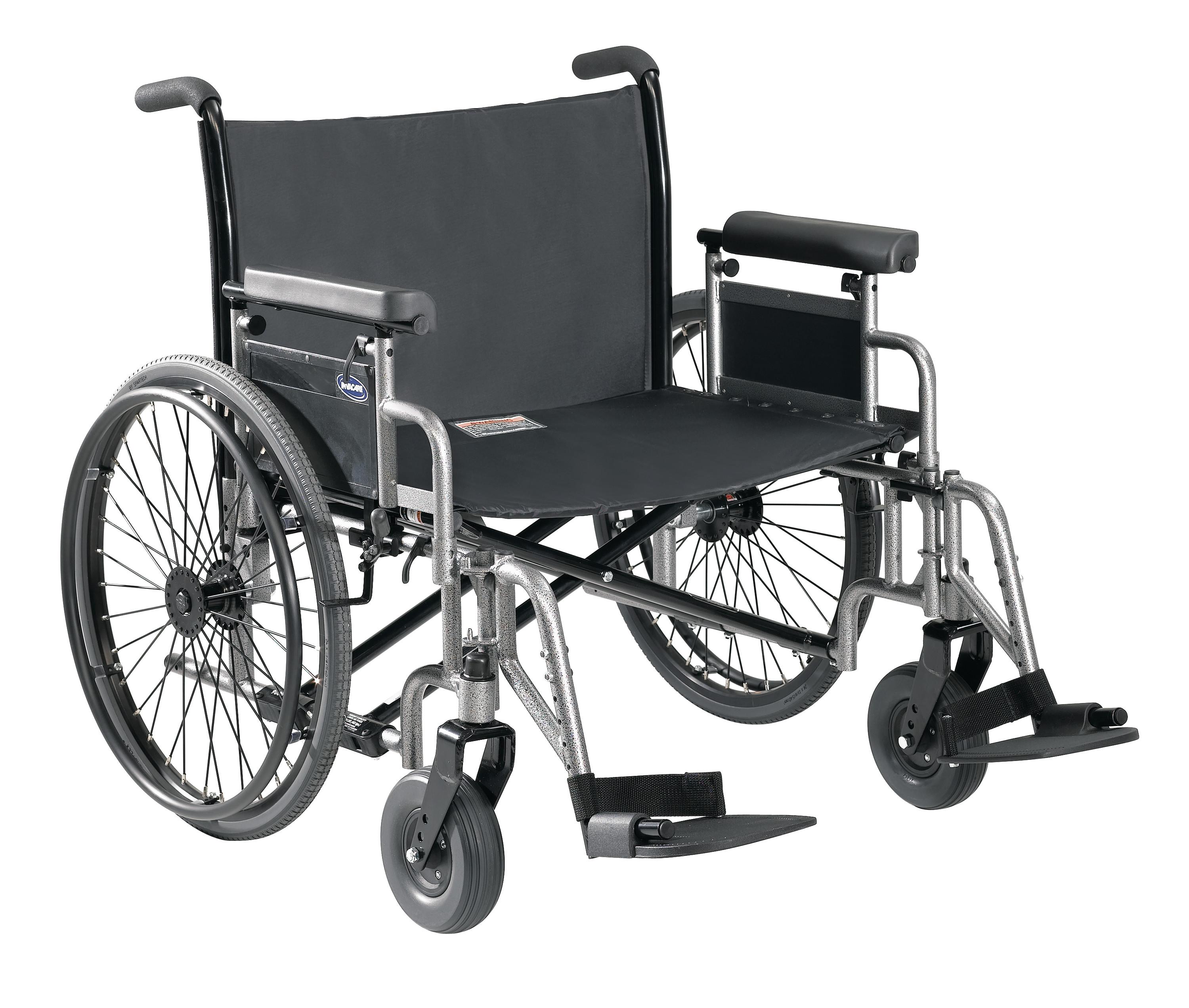 Panacea® Bariatric Wheelchair, 20"D, Single Axle, Wire Spoke Wheels ...