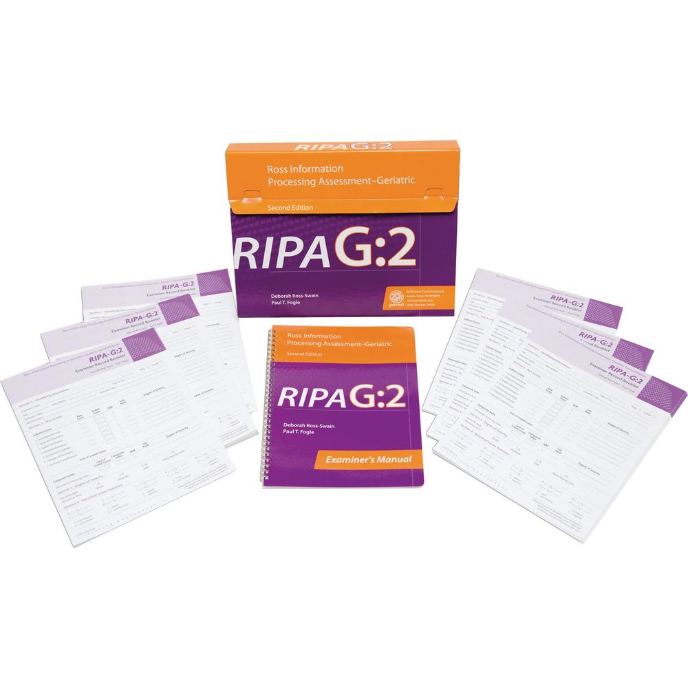 Ross Information Processing Assessment (RIPA-G2), Geriatric (B0925 ...