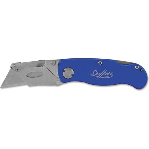 Great Neck® Sheffield Folding Lockback Knife, 1 Utility Blade, Blue ...