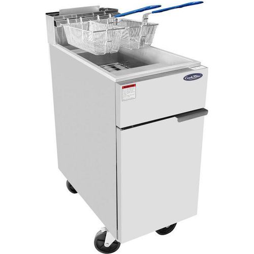 Atosa CookRite 40 lb. Gas Fryer, Natural Gas, (3) Tube Burner, Casters ...