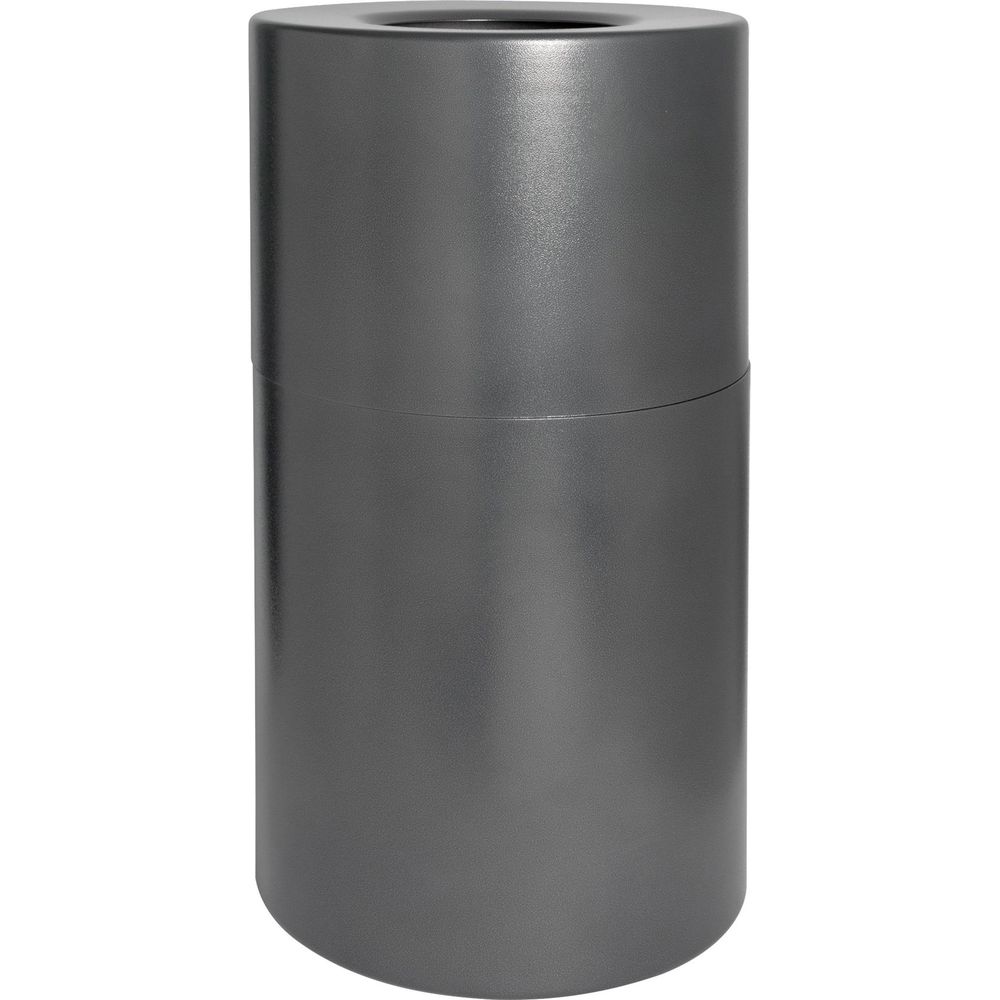 Genuine Joe Classic Cylinder Gray Waste Receptacle, 35 Gal (H6G43 ...
