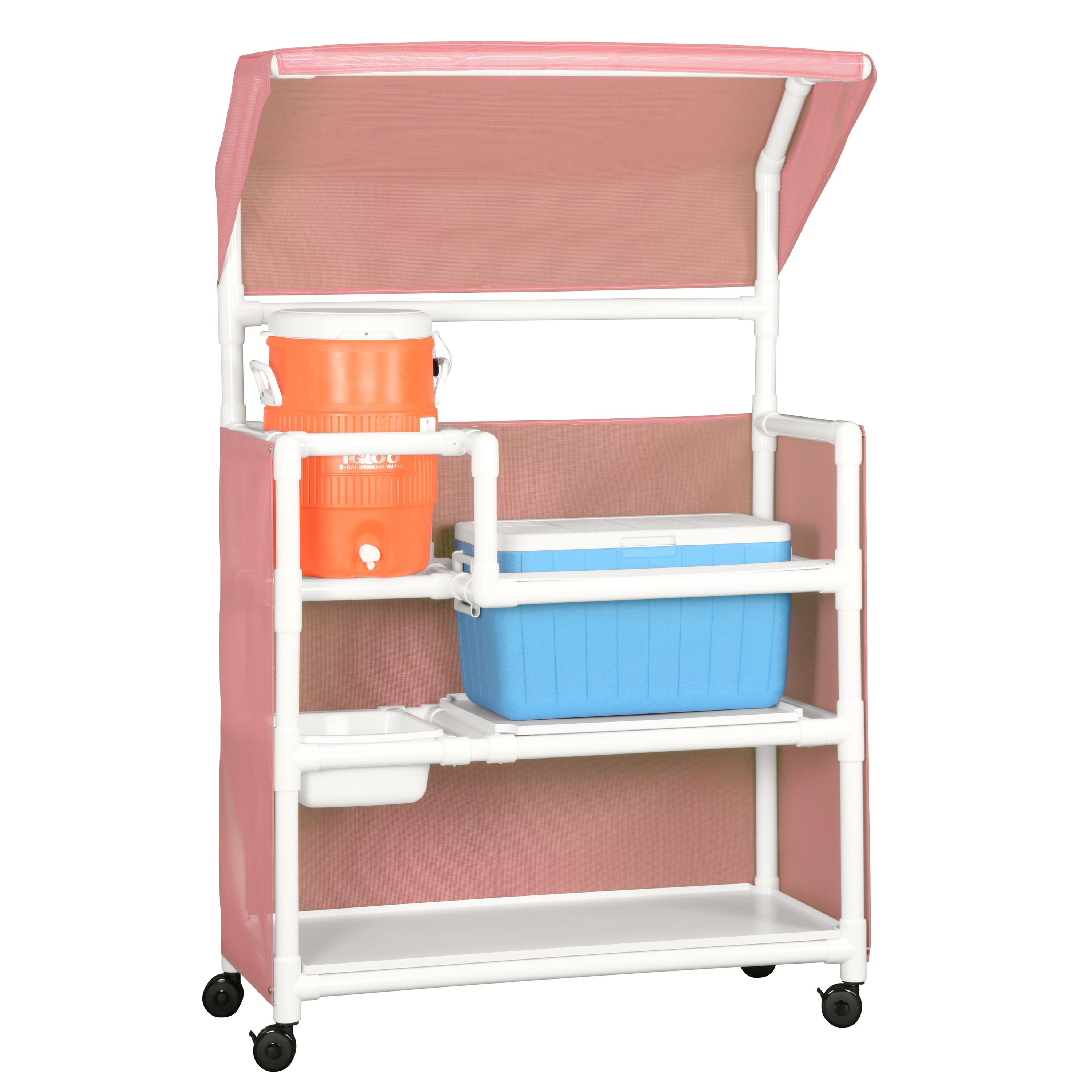 IPU PVC Combo Hydration Ice Cart with Canopy and Skirt - Color: White ...