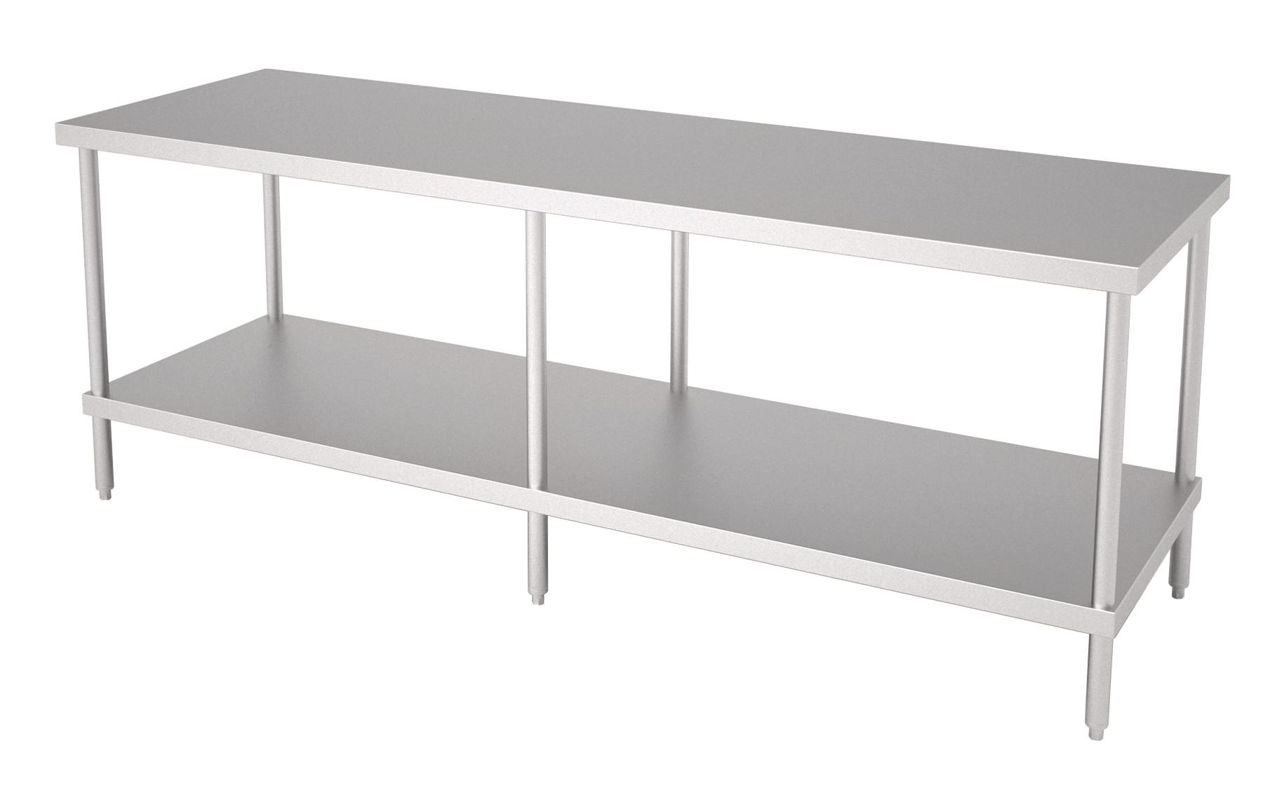 Galvanized Stainless Steel Table NSF Approved, 30"W x 72"L x 36"H ...