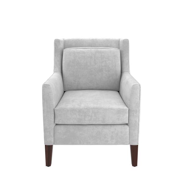Kellex Quick Ship Parker Collection Lounge Chair with Removable Seat Deck Crypton Fabric Steamboat Woodland Frame Finish Honey 2RFK9