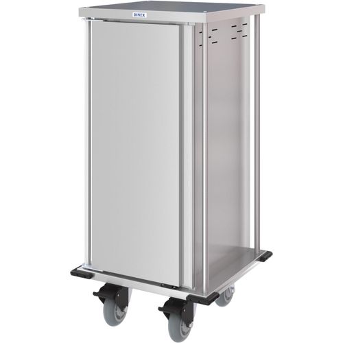 DINEX Quiet Compact Tray Delivery Cart, 14 capacity, Single Door, Two ...