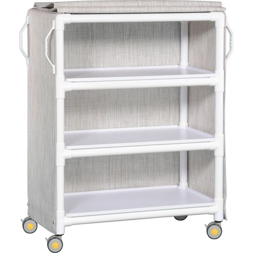 IPU MRI Premium Standard 3-Shelf Linen Cart with Superior Casters and ...
