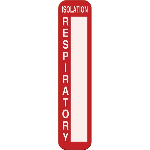 Magnetic Isolation, Respiratory Sign, Red with White Letters, 2" x 9 ...