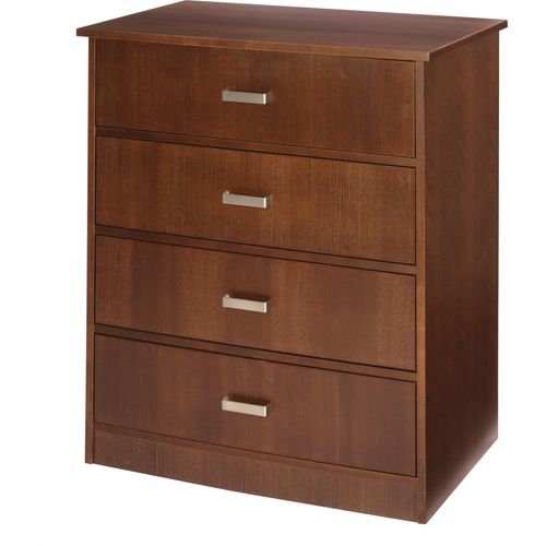 Maxwell Thomas® Quick-Ship Cavallino 4-Drawer Chest - Casegood Finish: Walnut Pull Color: Square ...
