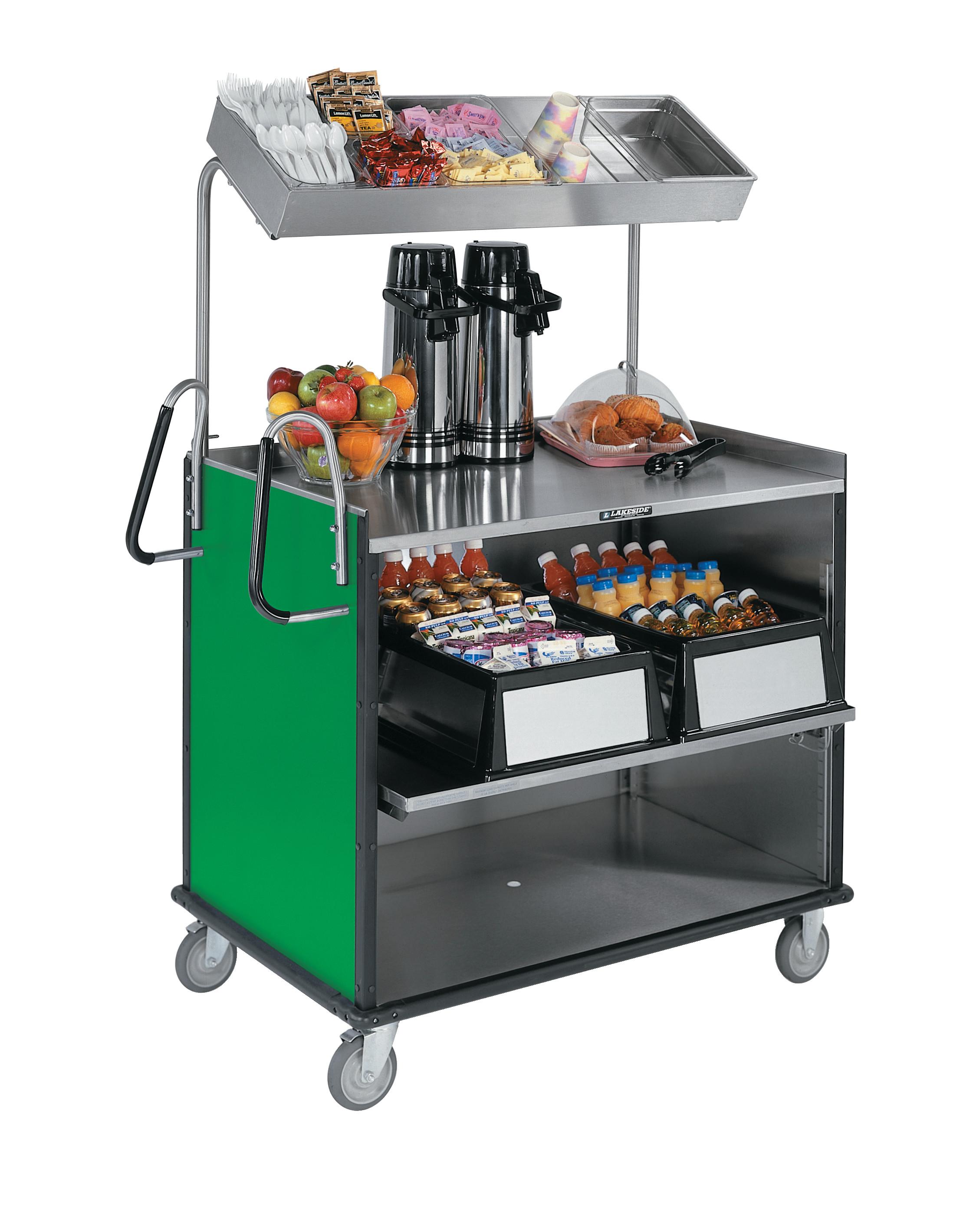 Mart Cart with Ergonomic Handle. Stainless Steel and Laminate Finish ...