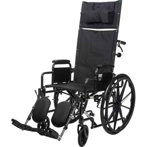 Panacea® Reclining Wheelchair, Single Axle, Removable Desk Arms ...