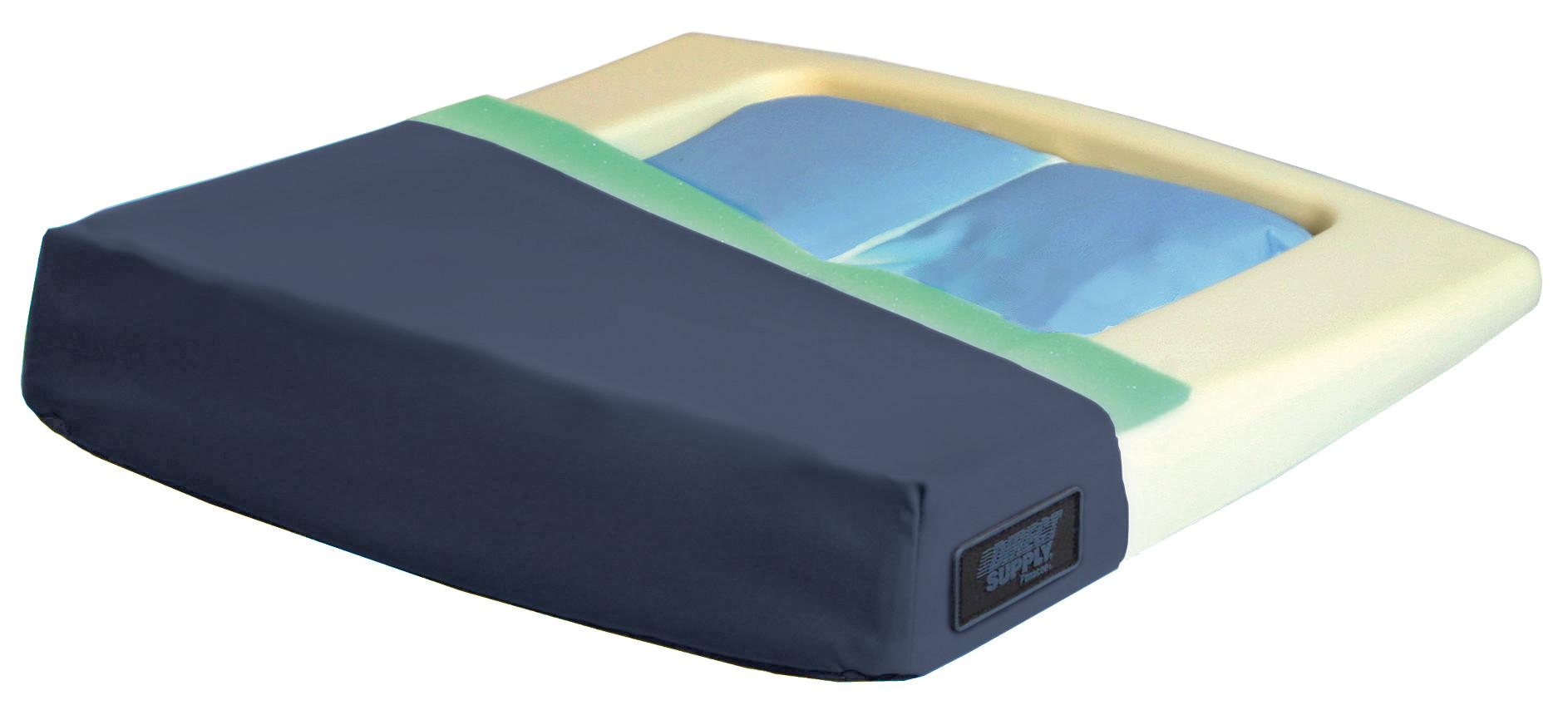Panacea® Pro Wedge Cushion with 4-Chamber Gel - Width: 18 in, Depth: 16 ...