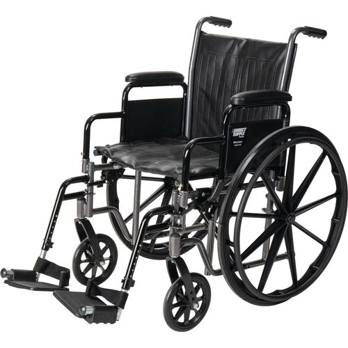 Panacea® Standard Wheelchair, 16 in W x 16 in D, Removable Desk Arms ...