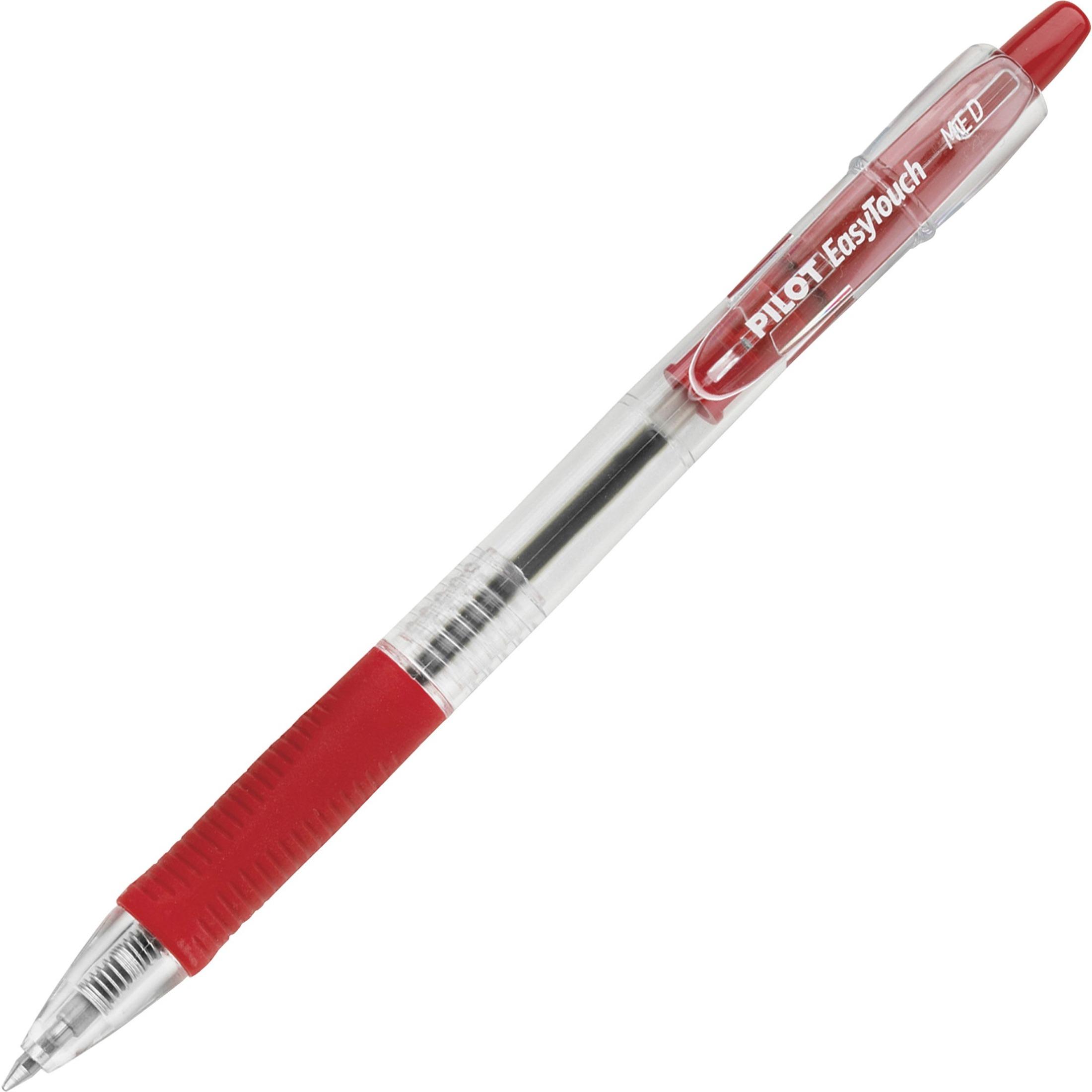 Ballpoint Pen,Retractable,12/DZ,Fine Pt,CL/Red Ink (GY694) | Direct Supply