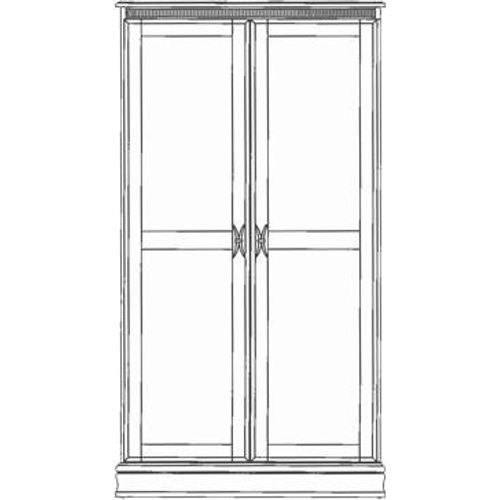 Savannah Wardrobe, 2-Door, 39"W x 25"D x 72"H - Casegood Finish ...