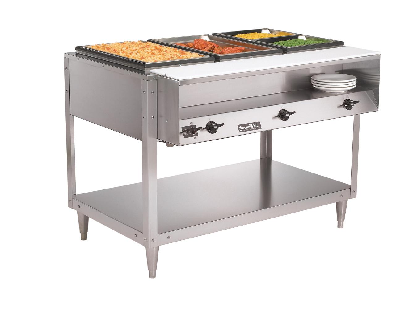 Aerohot Economy Portable Open-Base Steam Table, Electric, 5 Openings ...