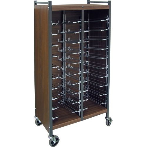 Horizontal Cabinet Chart Rack - 20 Binder Capacity - Woodgrain (4KF06 ...