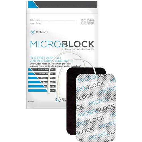 Micro Block Antimicrobial Electrodes, 3? X 5? Rectangle White Cloth (10 ...
