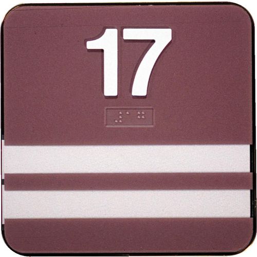 Deluxe Gold Frame Series 2-Slot Room Sign with Braille, 5-1/2" x 5-1/2 ...