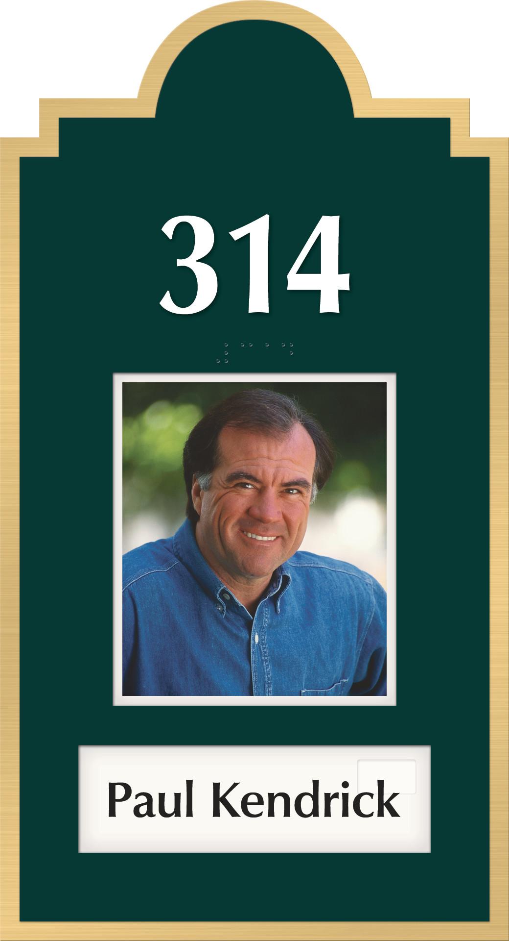 Town Square® Resident Room Number Sign with 1 Picture, 7"W x 12-1/2"H ...