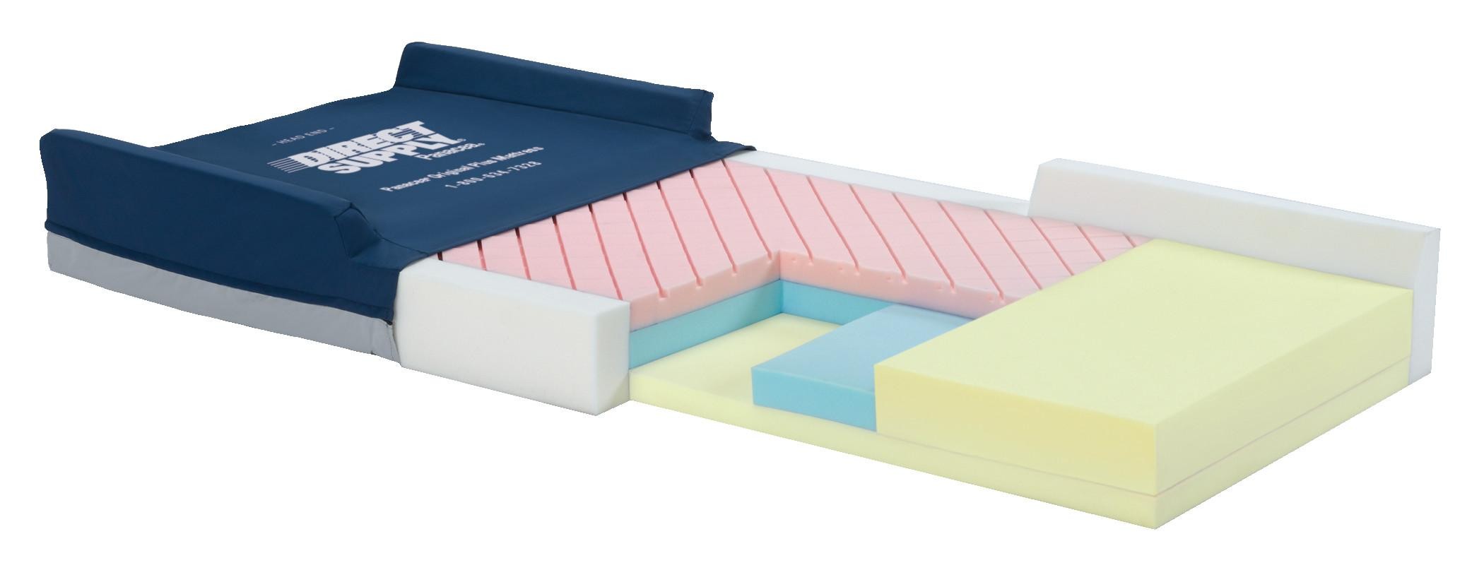 Panacea® Original Plus Foam Mattress with Raised Perimeters, Flat Heel ...