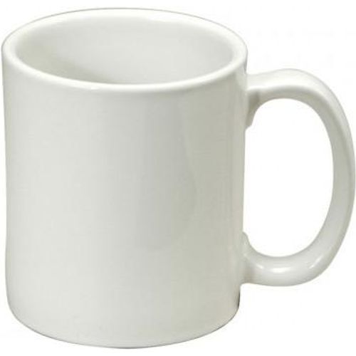 Narrow-Rim Undecorated C-Handle Mug, Bright White, 11 oz. (02934 ...