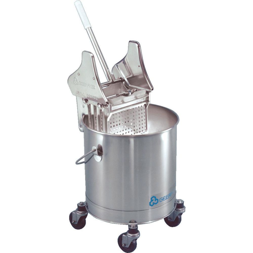 Stainless Steel Mop Bucket, 8 Gallon, 3" Casters (38030) | Direct Supply