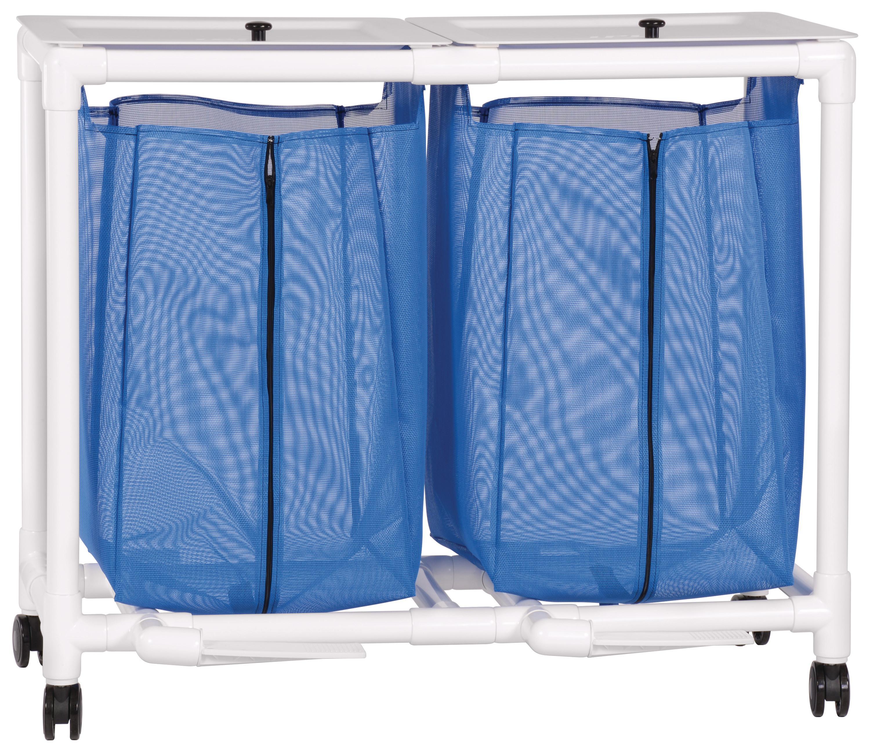Direct Supply® Double Hamper with Foot Pedal, 32 Gallon, Vinyl Leak ...