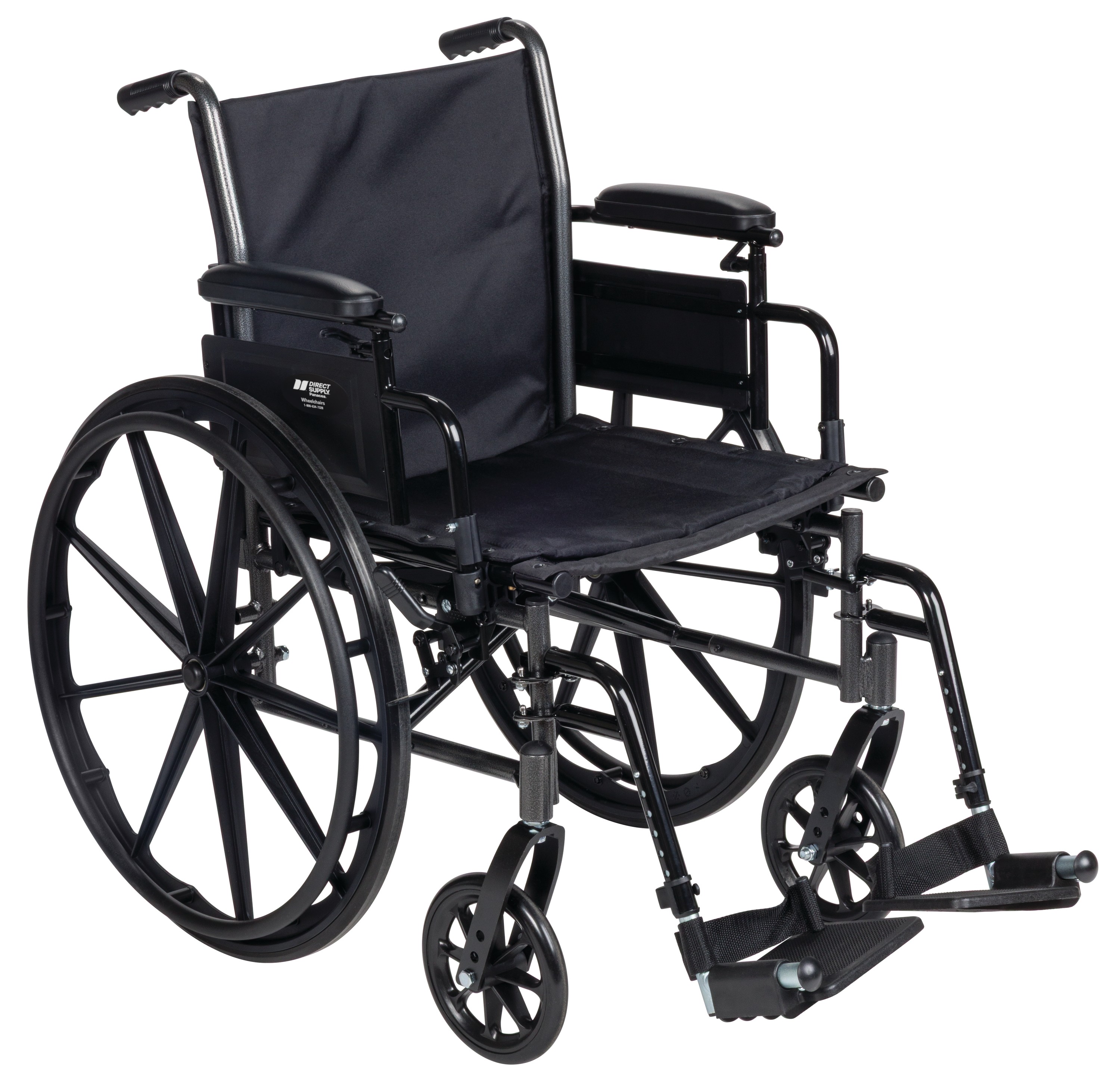 Panacea® Lightweight Wheelchair, 16-18"D, Dual Axle, 300lb Capacity ...