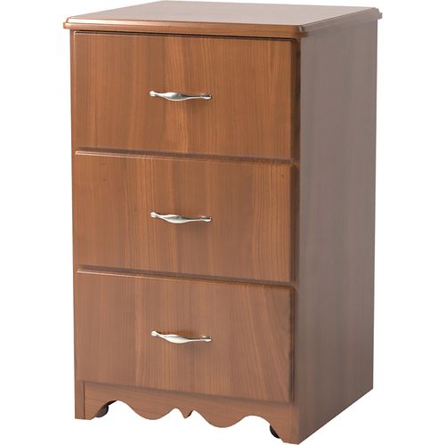 Maxwell Thomas® Williamsburg Bedside Cabinet, 3 Drawer, with Casters - Casegood Finish: Hayward ...