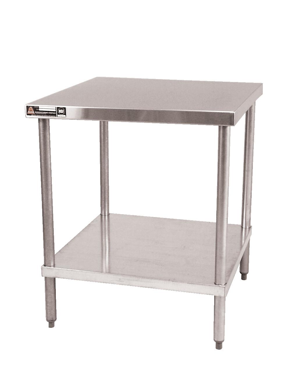 Stainless Steel Table without Backsplash, 72"L x 30"W (10412) | Direct ...