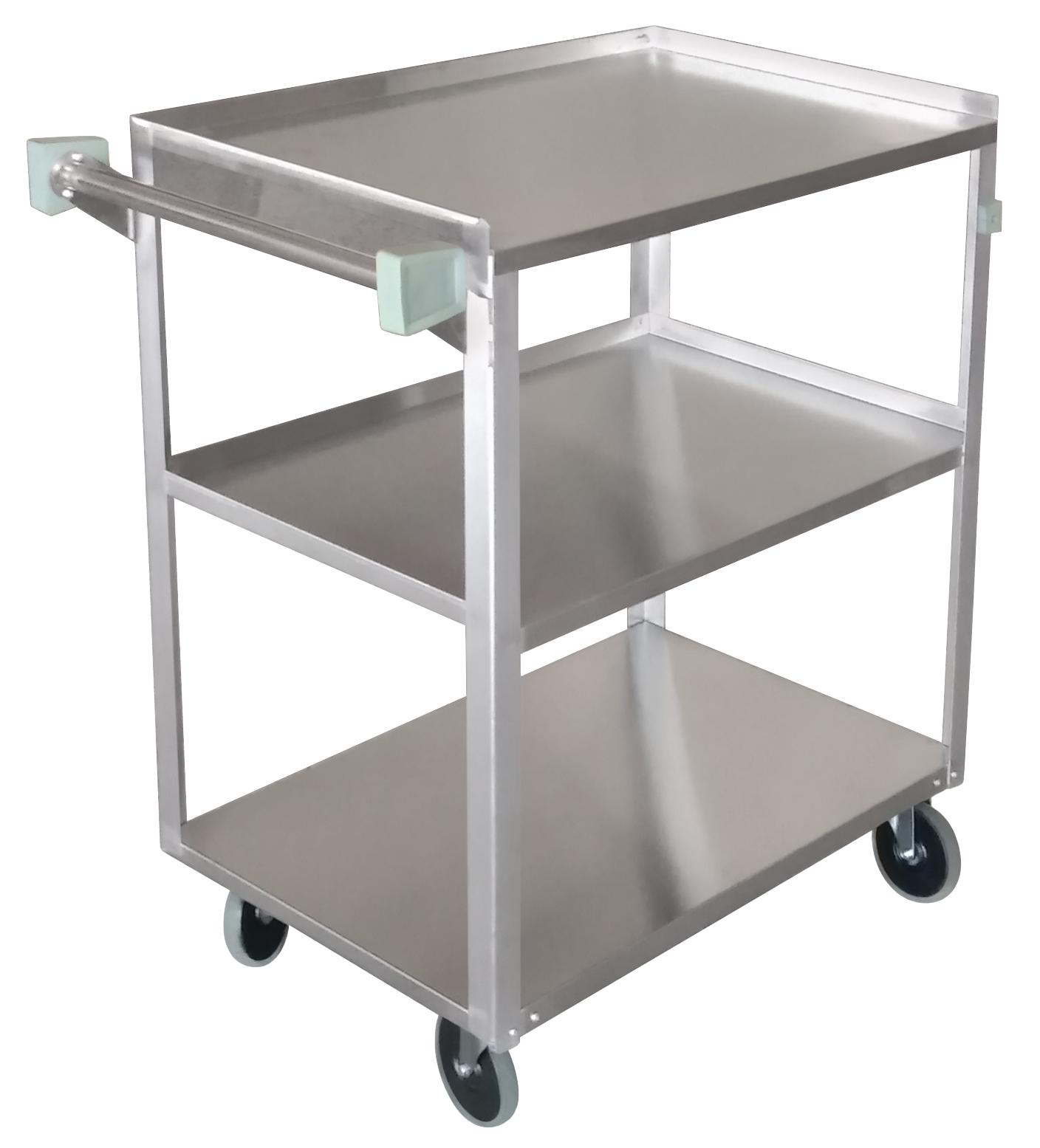 3-Shelf Utility Cart, Stainless Steel, 300 lb. Capacity (50686 ...