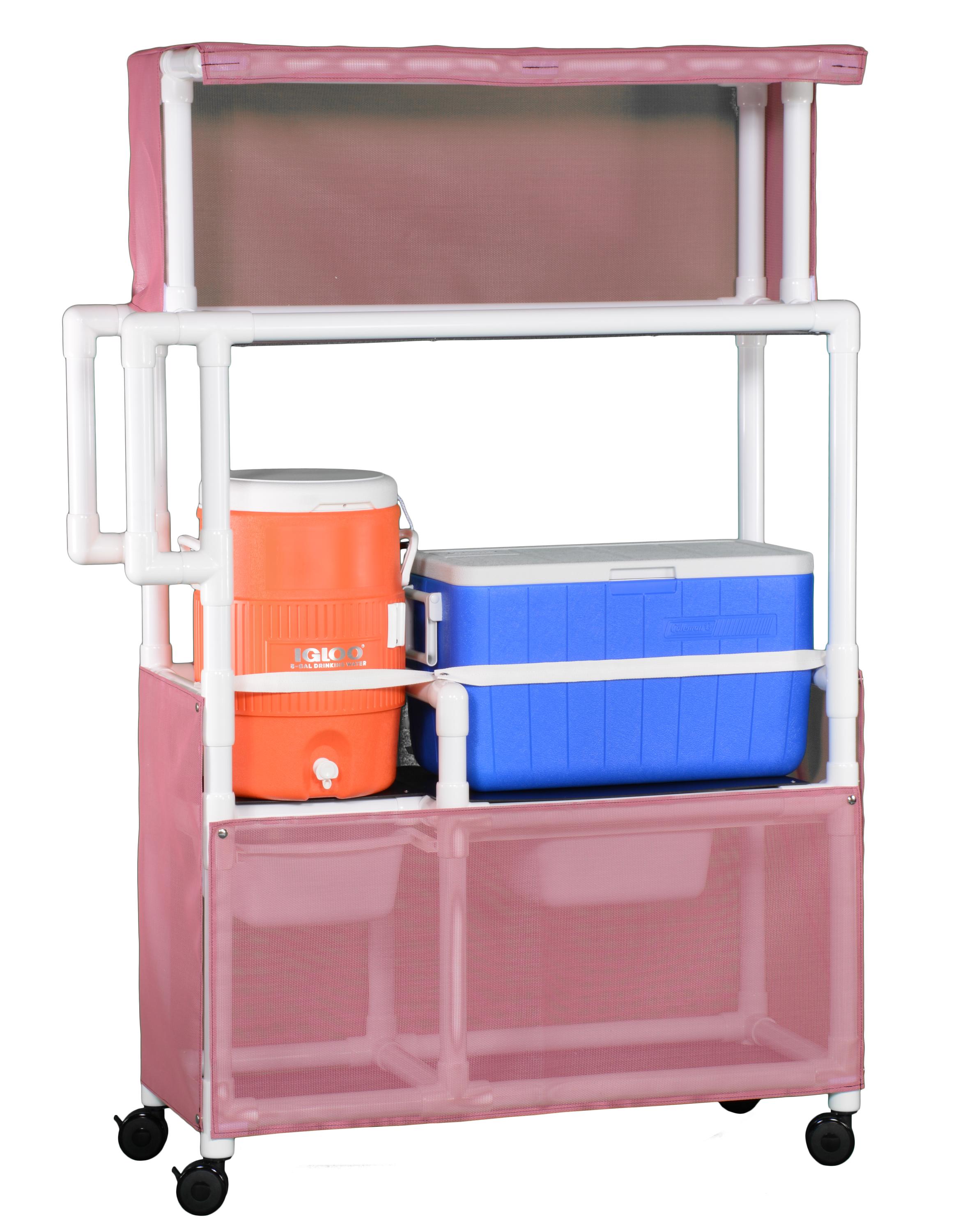 Direct Supply® Hydration Ice Cart, 48-Quart Ice Chest, 5-Gallon Cooler ...