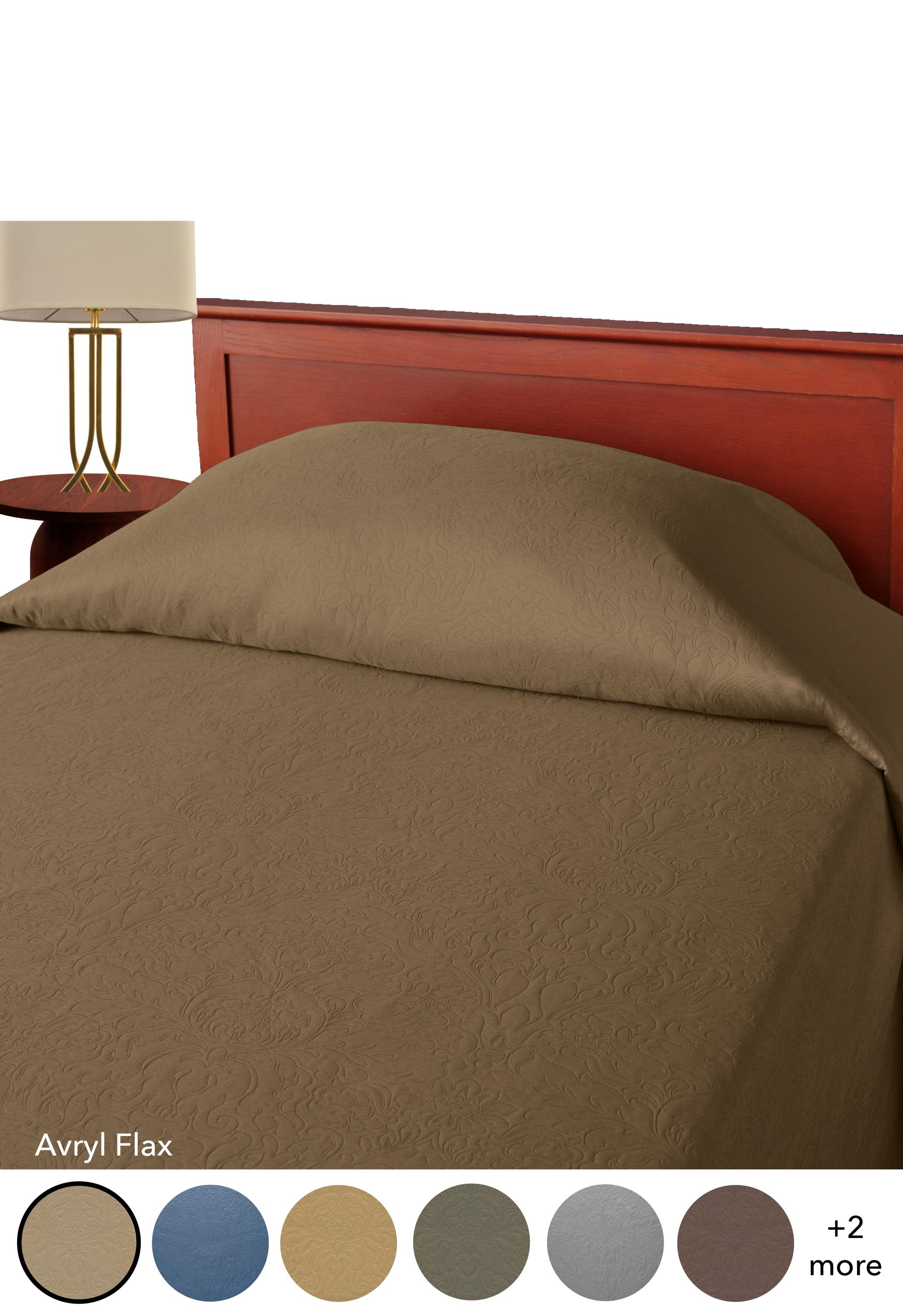 Direct Supply® Textiles® Quick Ship Avryl Non-Quilted Bedspread, Fitted ...
