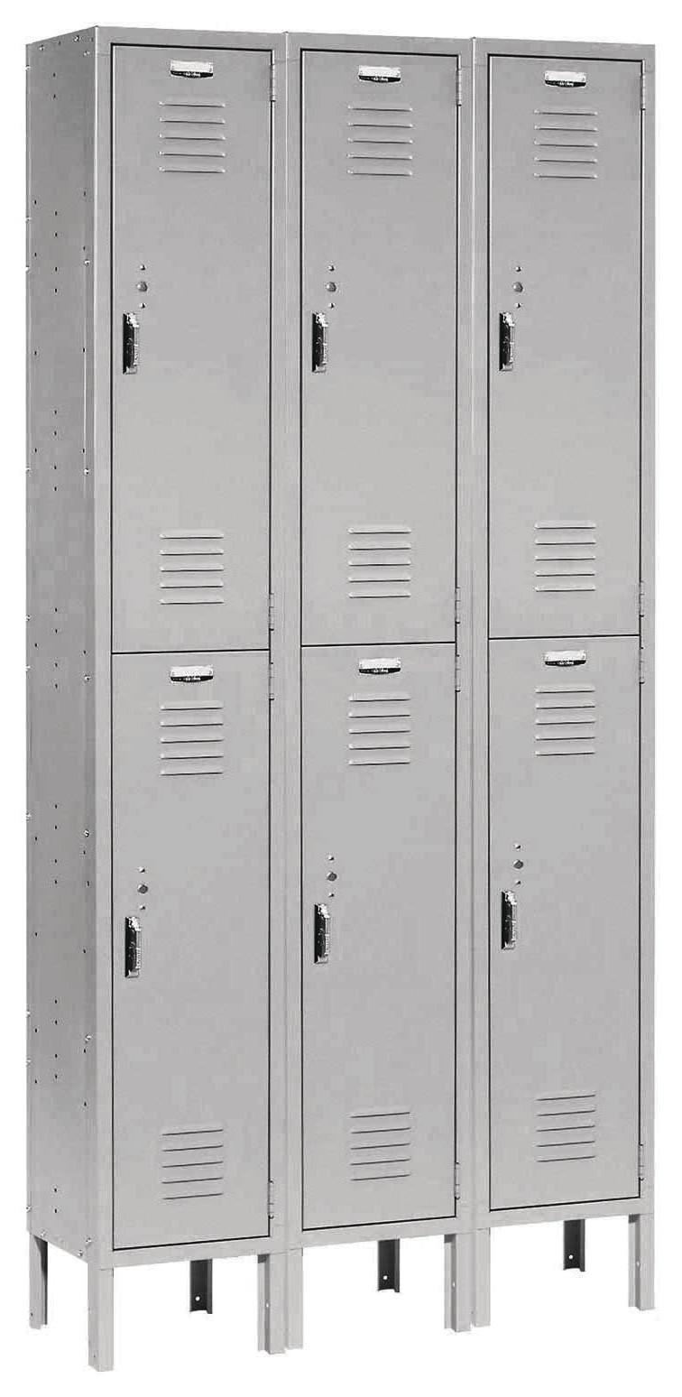 2-Tier Locker, 6 Openings, 3 Wide, Knocked Down, 12"W x 18"D x 36"H ...
