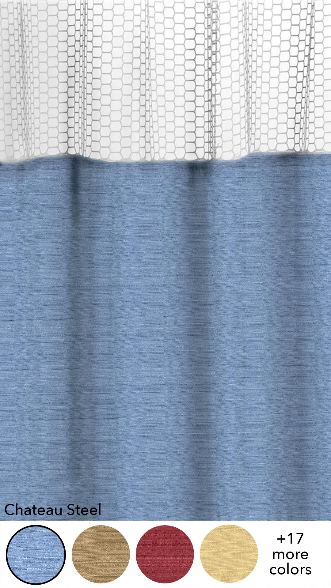 Direct Supply® Textiles® Chateau Privacy Curtain, with Mesh, 108"W x 84 ...