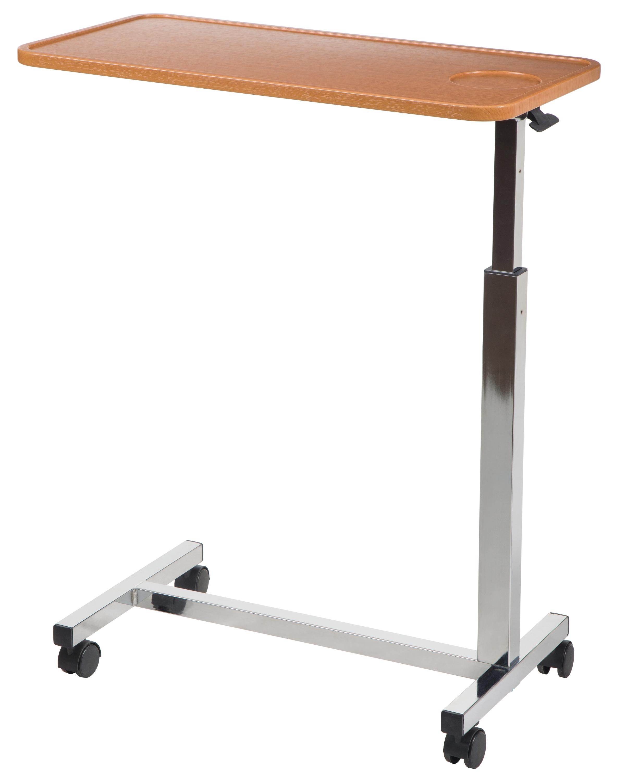 Maxwell Thomas® Wakefield Overbed Table, 30"L x 15"W, Base Shape: U-Base, Base Color: Chrome ...