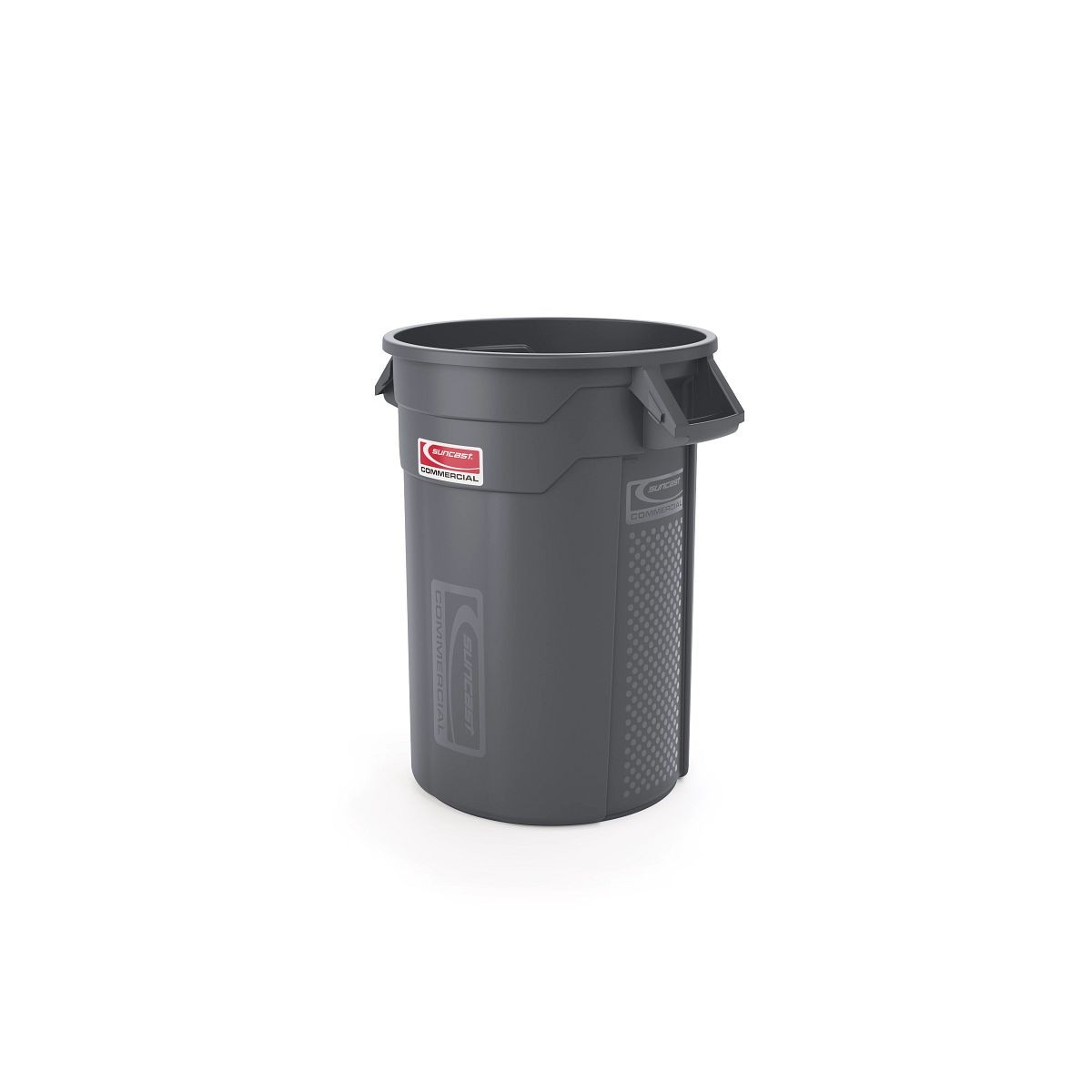 Suncast Commercial® 44 gallon Utility Trash Can - Gray (39DVQ) | Direct ...