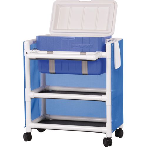Direct Supply® Hydration Ice Cart, 48-Quart Ice Chest, 2 Shelves, Open ...