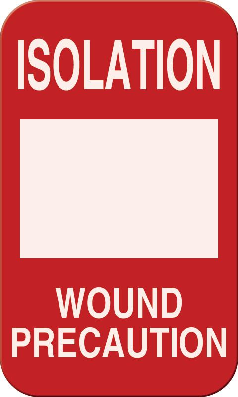 Magnetic Precaution Infection Sign, Red with White Letters, 3" x 5 ...