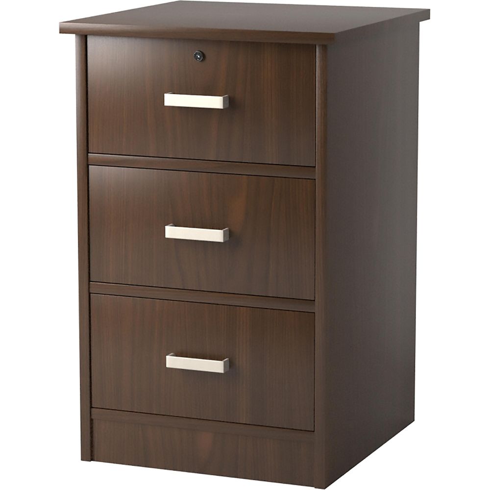 Maxwell Thomas® Quick-Ship Cavallino 3-Drawer Bedside Cabinet with Lock - Casegood Finish ...