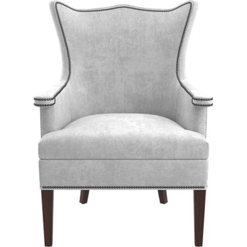 Quick-Ship Brielle Lounge Chair with Nailheads, Crypton - Fabric ...