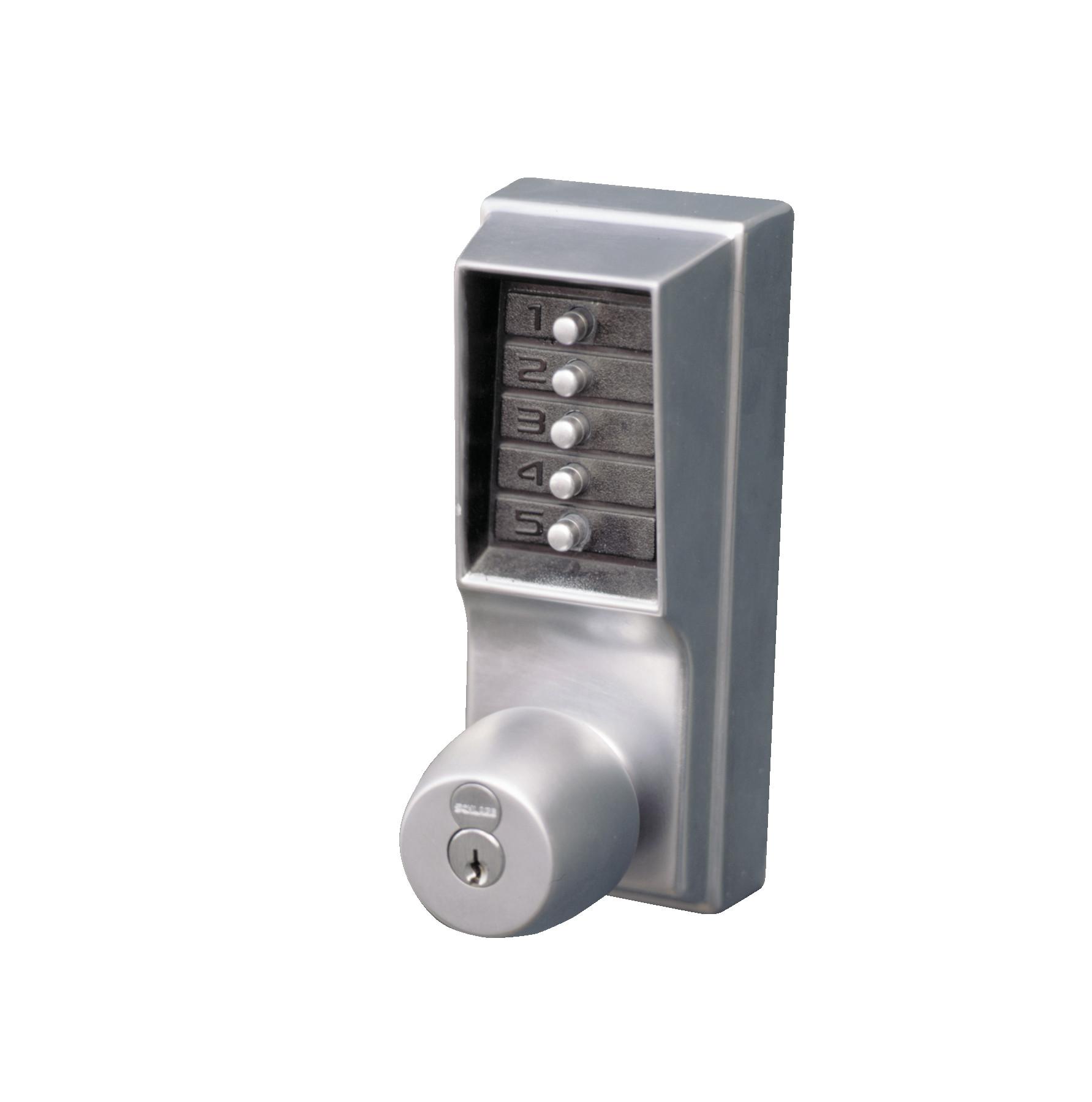 Pushbutton Combination Door Lock - Finish: 26D (Satin Chrome) (88T22 ...