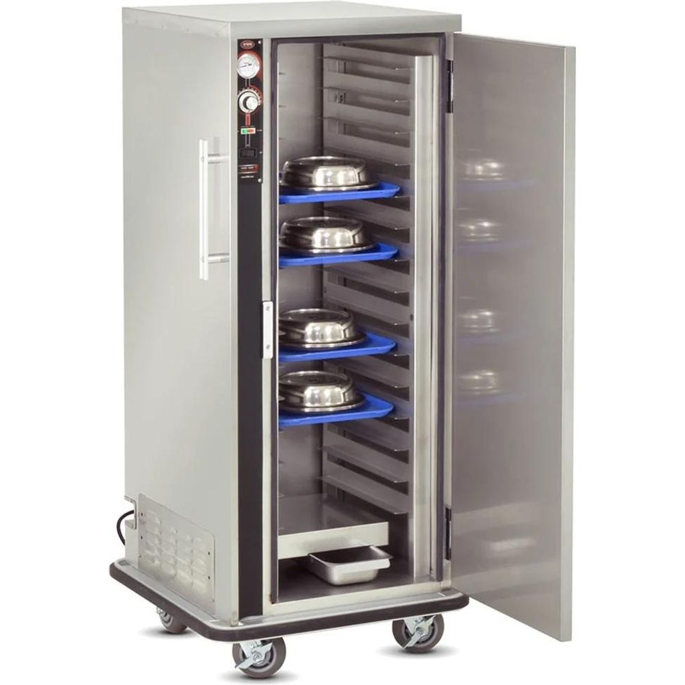 FWE TS-1418-15 Insulated Humidified Heated Holding Tray Delivery Cart ...