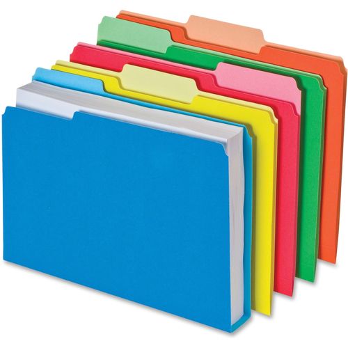 DoubleStuff File Folder,1/3 Cut, LTR, 50/BX, AST (GXM29) | Direct Supply