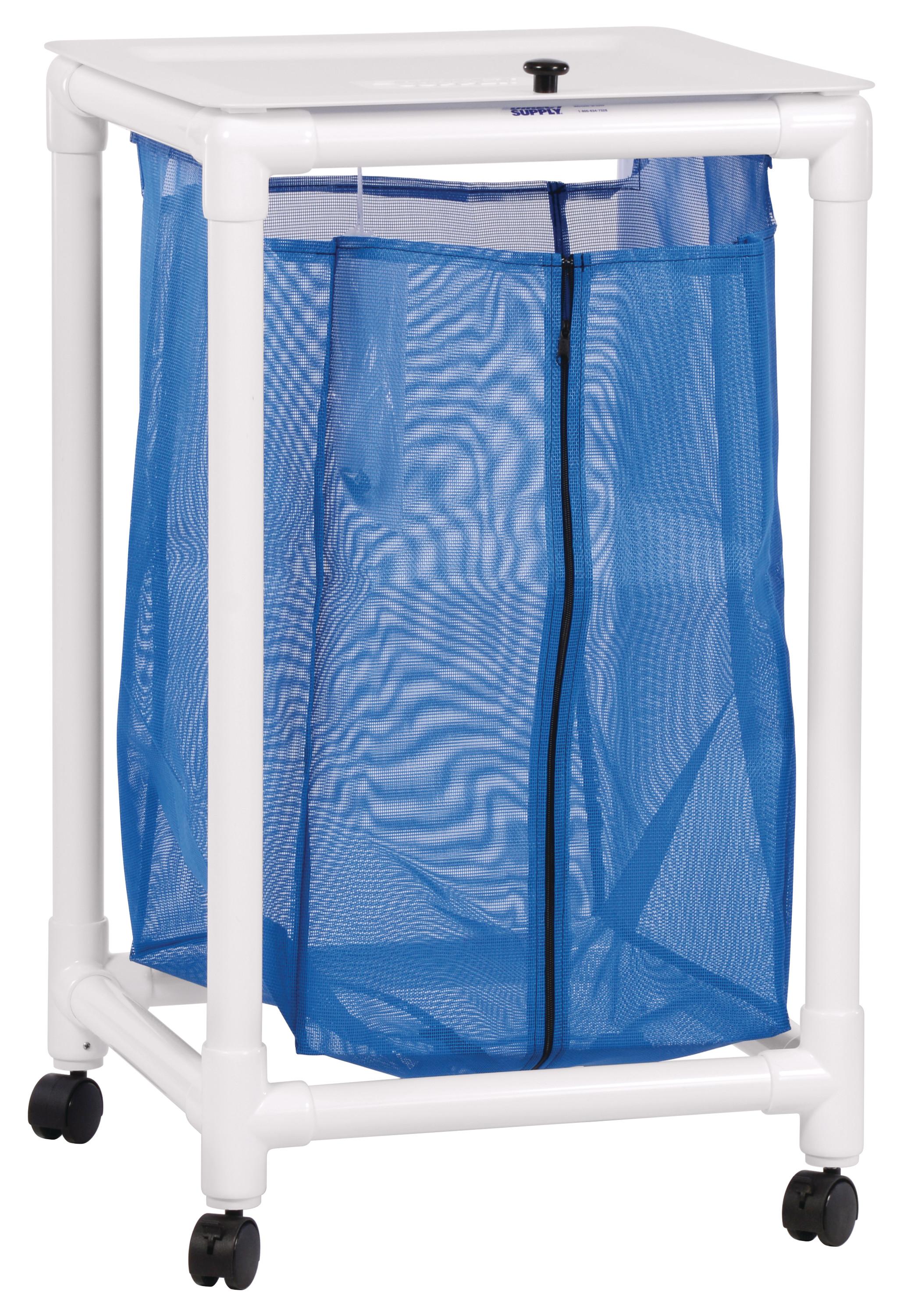 Direct Supply® Single Hamper with Foot Pedal, 32 Gallon, Mesh with Hook ...