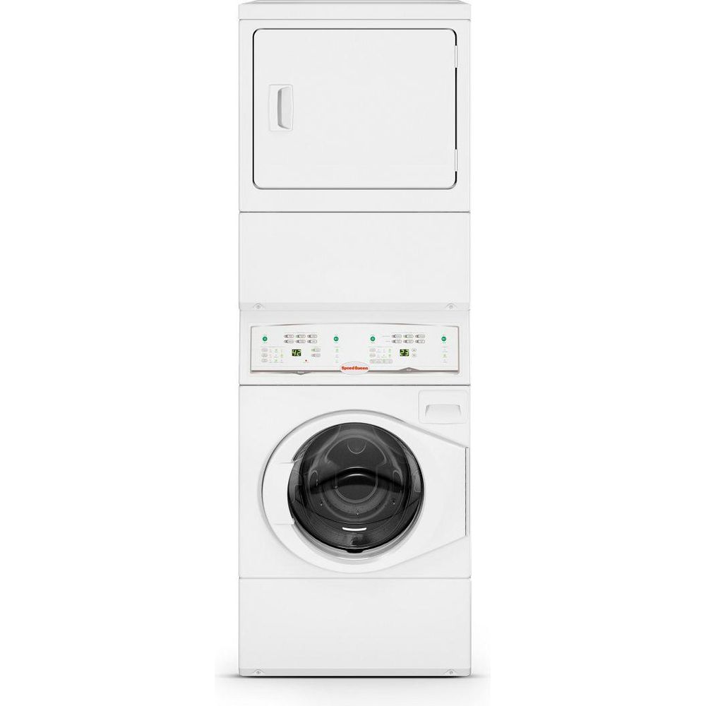 Speed Queen Stackable Combo 3.42 Cu.Ft. Washer, 7.0 Cu.Ft. Gas Dryer ...