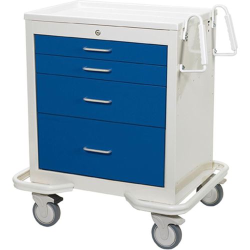AliMed® Standard Series 4-Drawer Anesthesia Cart, Proximity Lock ...