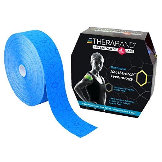TheraBand Kinesiology Tape, 2" x 103.3', Black/Gray, Bulk Roll (77M36 ...