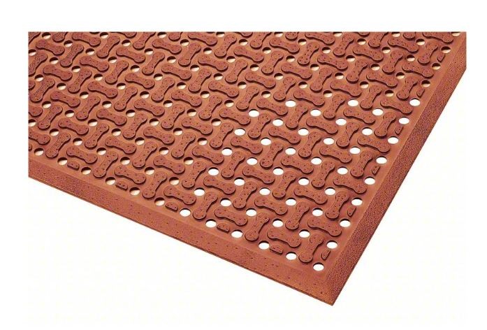 Apache Mills 7/8" Tru-Tread Matting w/holes, 3 ft x 10 ft, Red (6YT12 ...